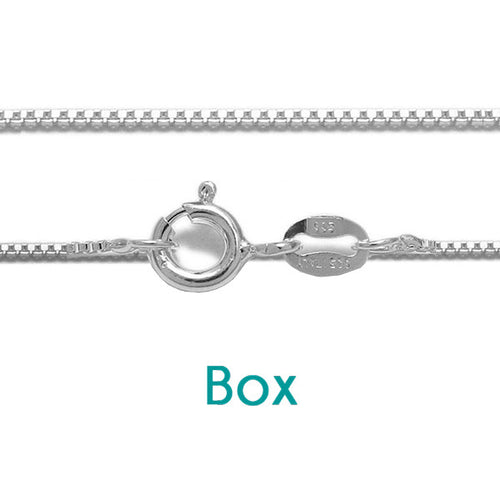 Sterling Silver Chain Box, Snake, & Rope. Lengths 16"-30" (chains fit ...