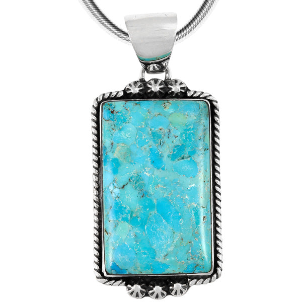 Turquoise Pendant Sterling Silver P3323-C75