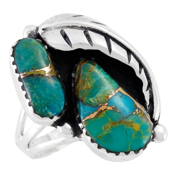 Matrix Turquoise Ring Sterling Silver R2582-LG-C84