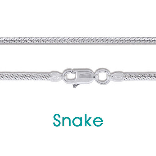 Sterling Silver Chain Box, Snake, & Rope. Lengths 16"-30" (chains fit ...